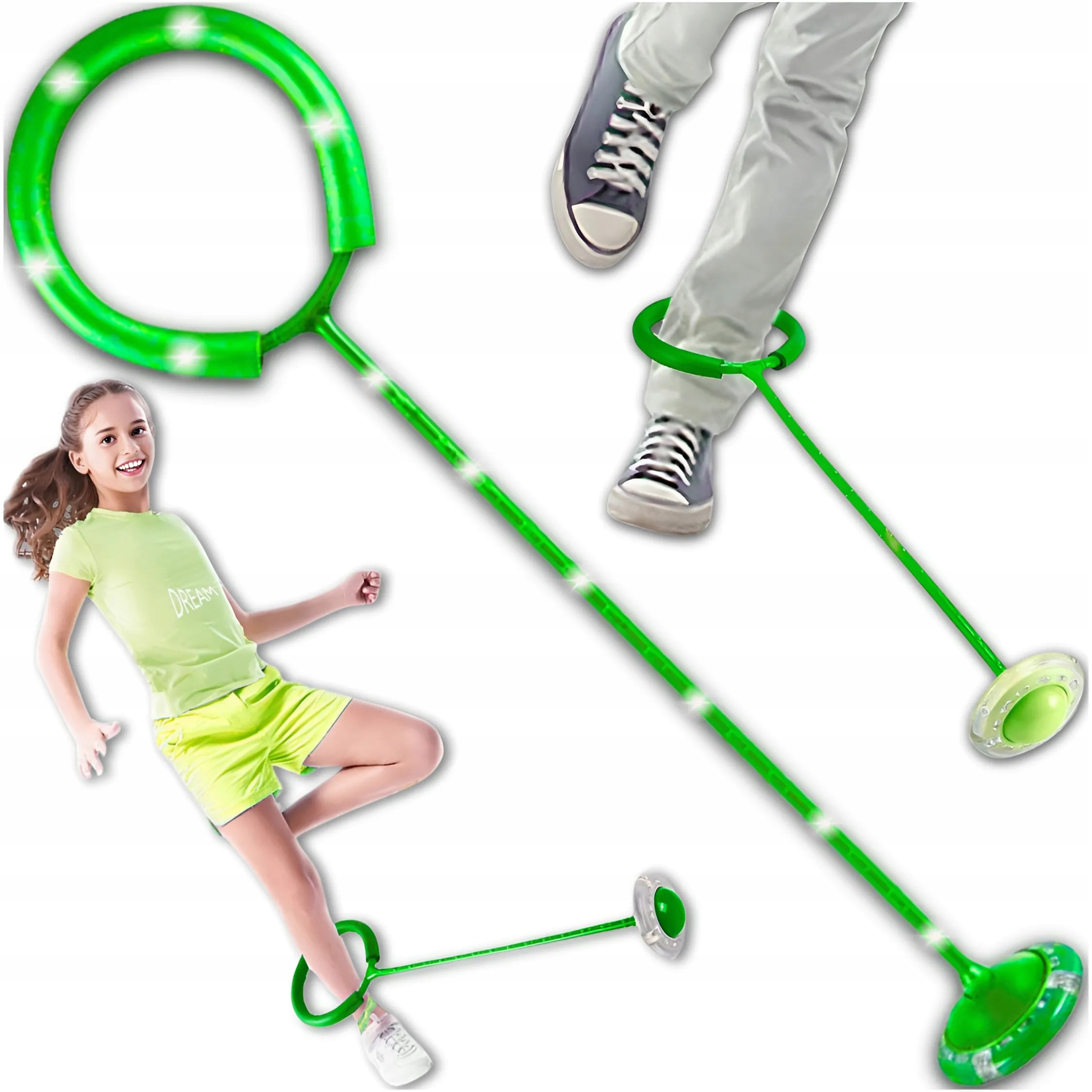 Hula-hoop hula hop skakanka na nogę dla dzieci LED skipper zabawka ...