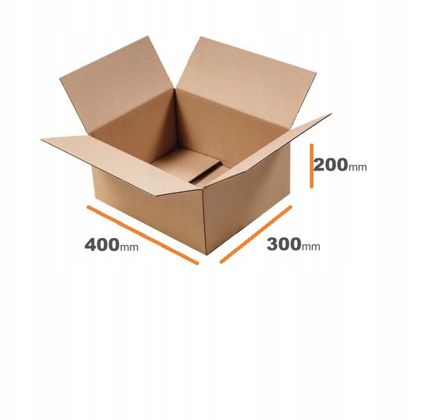 Karton klapowy 400x300x200 mm 5 warstwowy 20 szt. • Cena, Opinie - Allegro