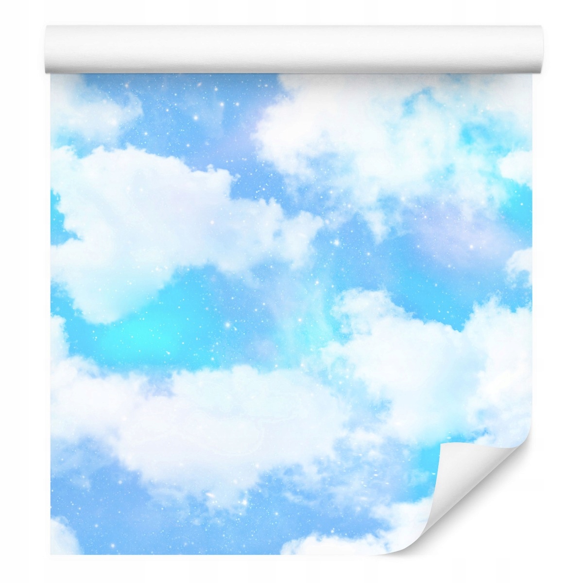 Tapeta na zeď pro děti mraky nebe hvězdy za 1093 Kč - Allegro