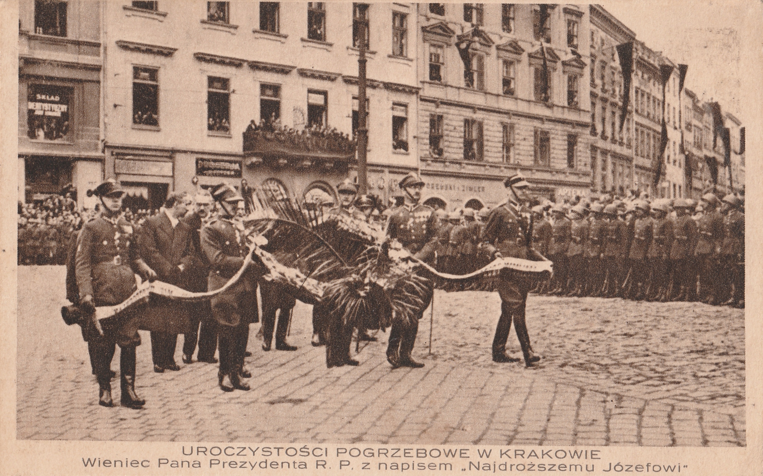 P064 POGRZEB PIŁSUDSKI KRAKÓW ŻOŁNIERZE WIEŃCE II RP POLSKA • Cena, Opinie - Allegro