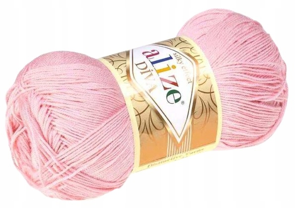 Alize Diva 363 pudrowy róż (8697678050592) • Cena, Opinie • Włóczki 13362428182 • Allegro