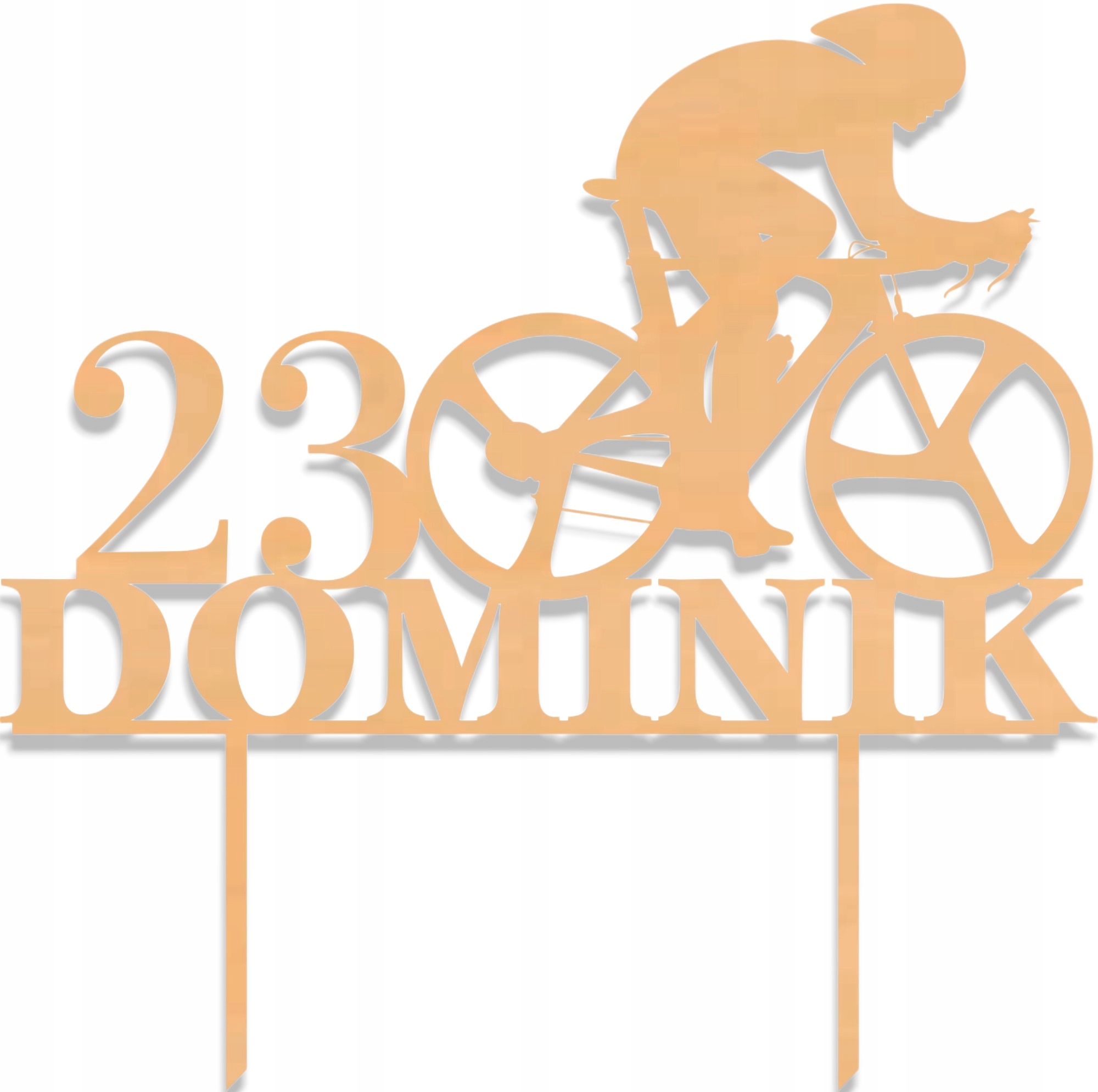 Topper na urodziny ROWER + IMIE sport RP324 14616117720 - Allegro.pl