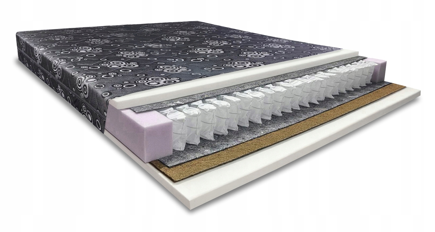 Materac sprężynowy kieszeniowy AG Materace TORETTO 110 x 180 x 19cm H3 ...