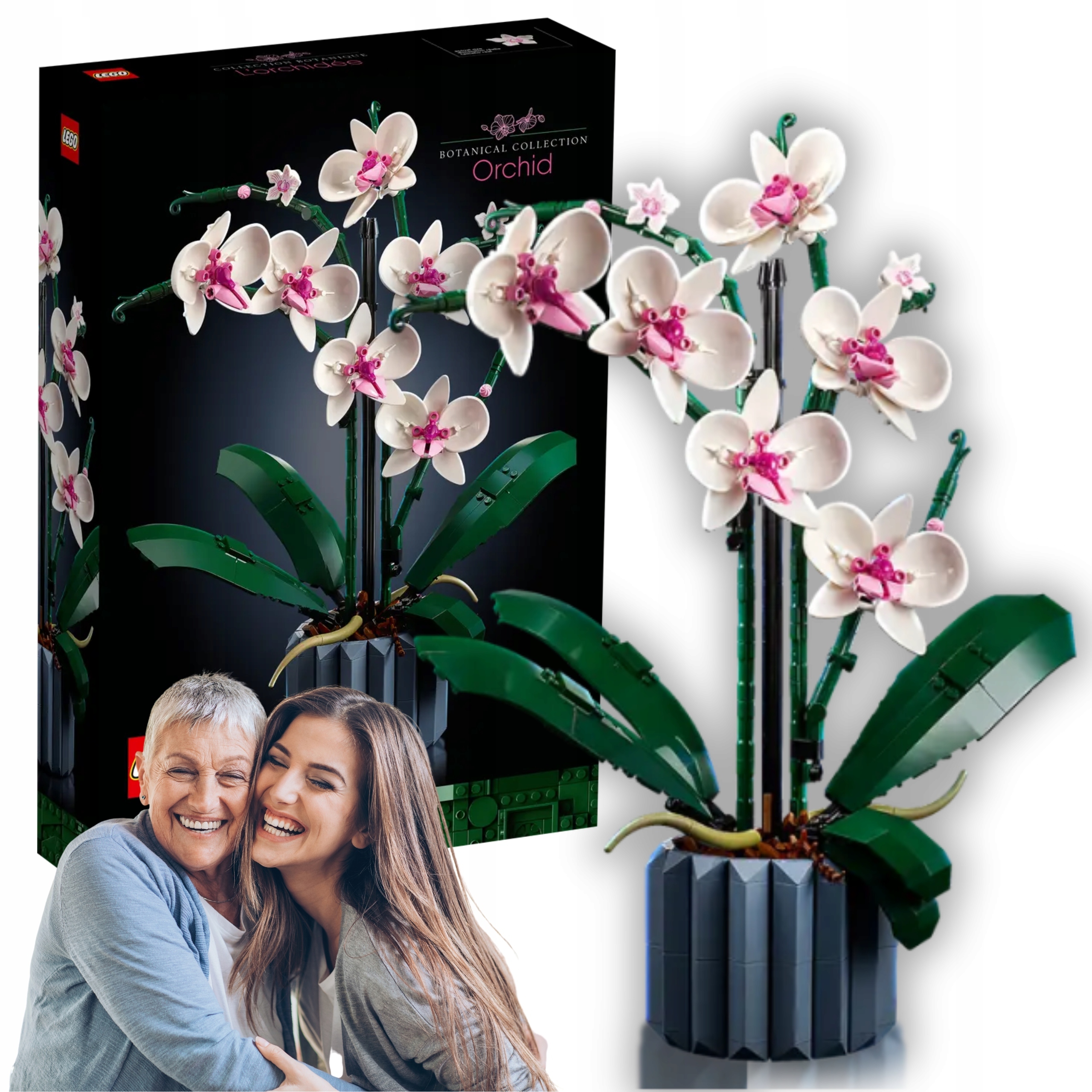 KLOCKI LEGO ORCHIDEA KWIATKI KWIATY DONICZKOWE ICONS CREATOR PREZENT ...