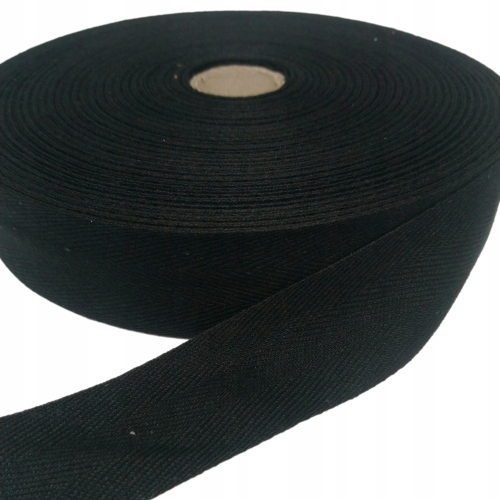 Taśma tasiemka bawełniana jodełka czarna 30mm 1mb 12114368414 - Allegro.pl Taśma tasiemka bawełniana jodełka czarna 30mm 1mb 12114368414 - Allegro.pl