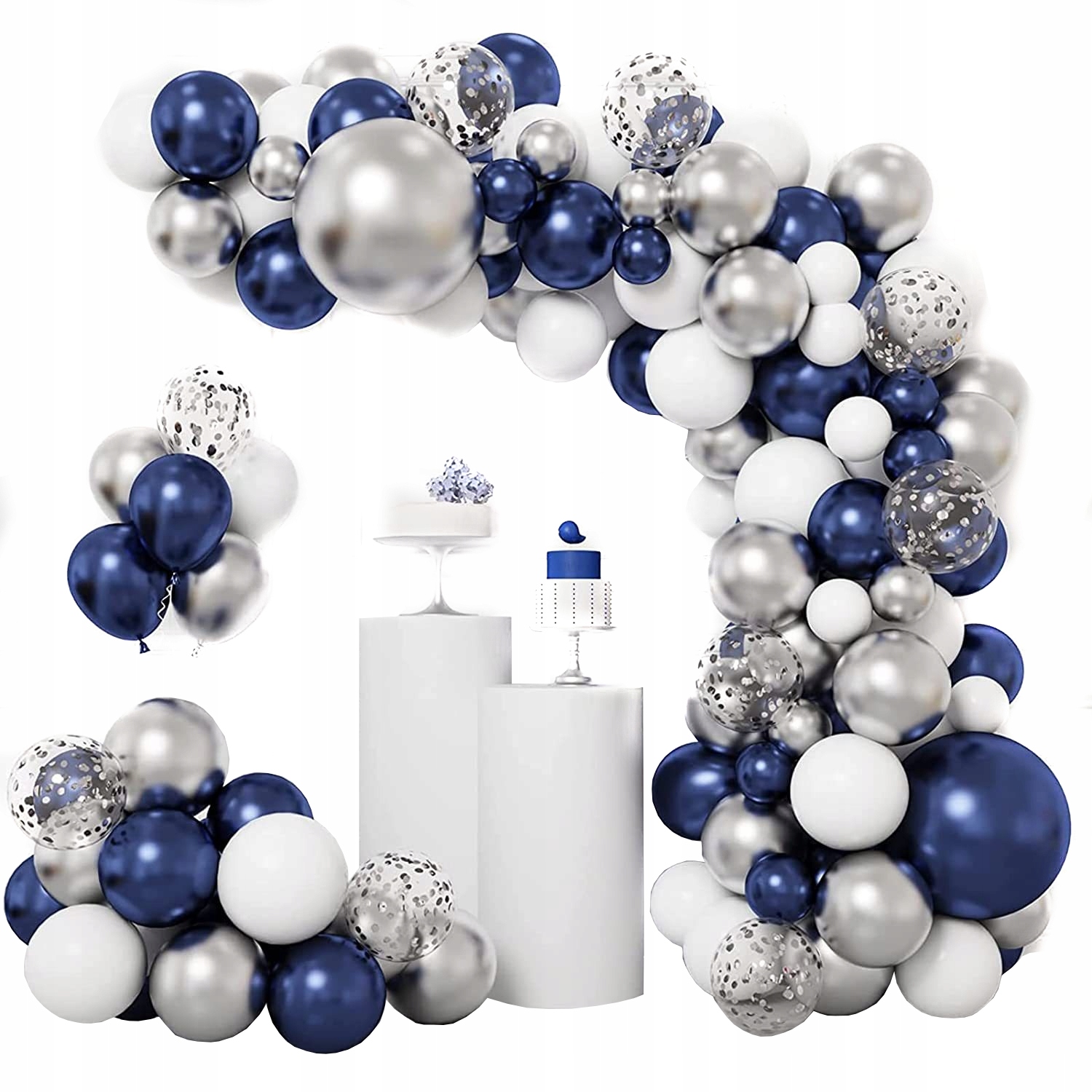 GIRLANDA BALONOWA GRANATOWA 148szt NA PRZYJĘCIE URODZINY CHRZEST WESELE (5903686029066) • Cena ...