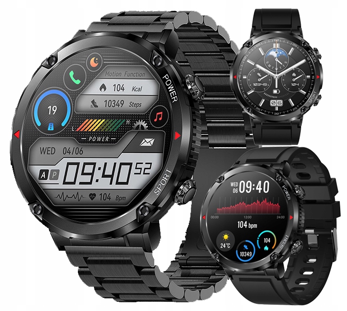 PÁNSKE HODINKY SMARTWATCH SHD 400px TLAKOMER PULZOMER HOVORU PL MENU ...