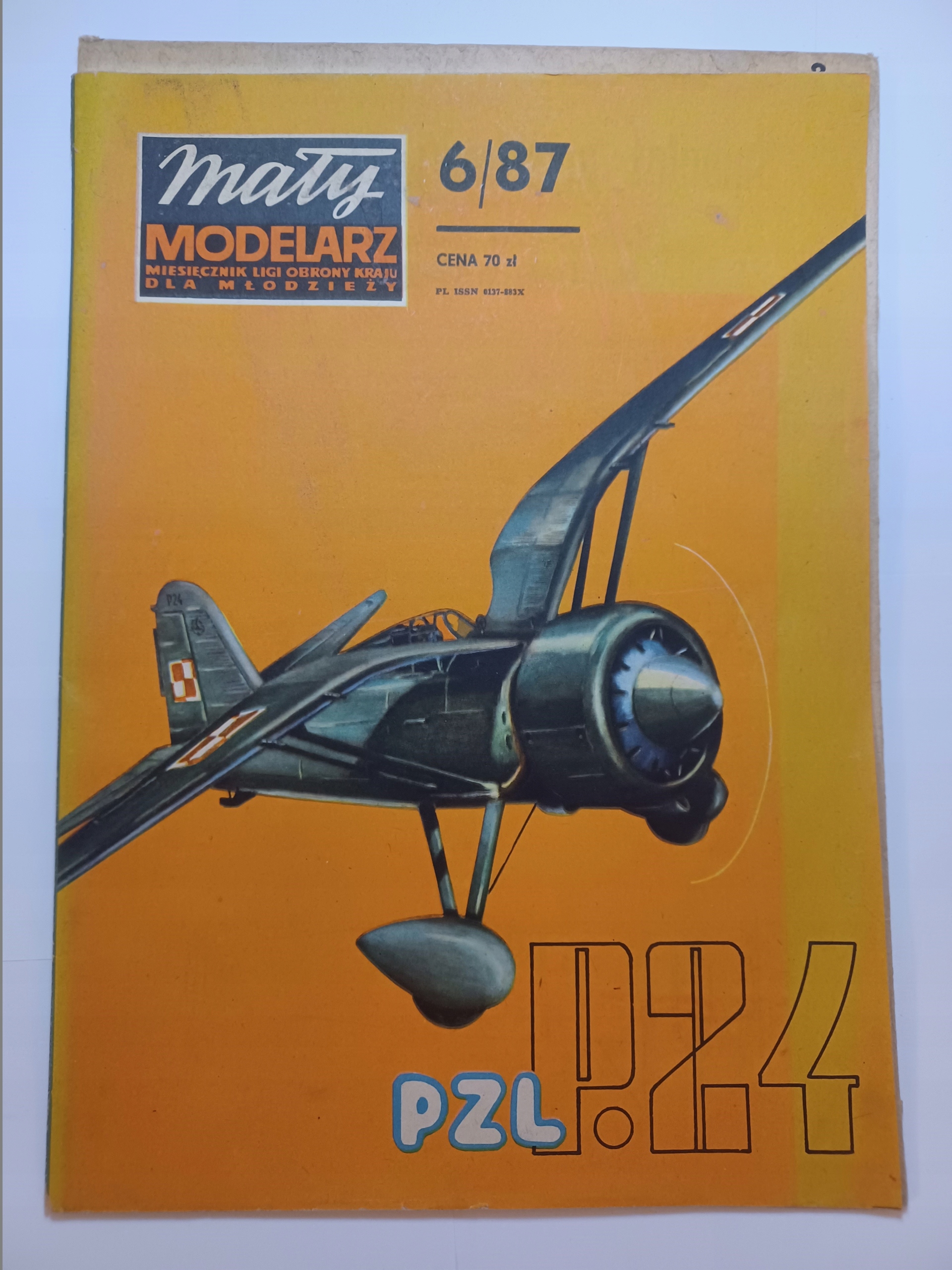 Polski samolot myśliwski Pzl. P-24 1:33 Mały Modelarz numer 6/1987 ...