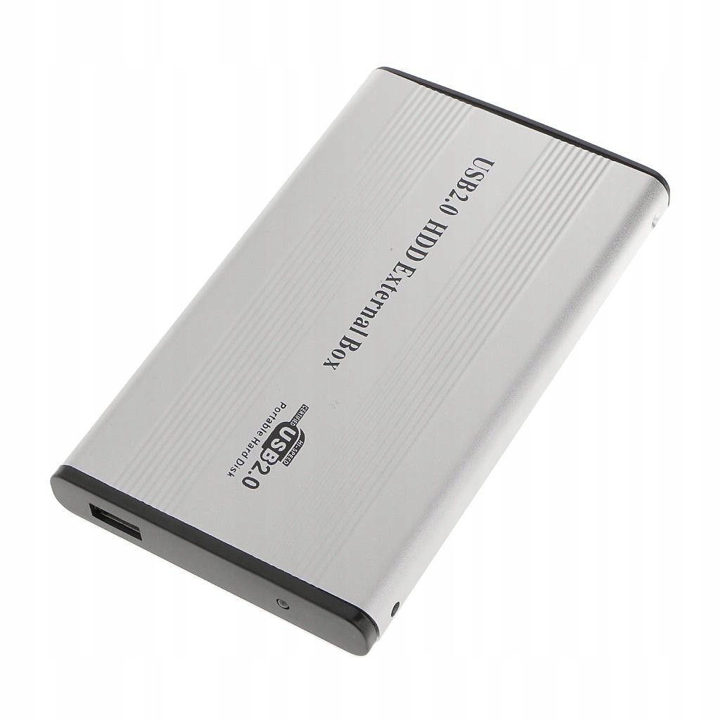 „2,5-calowa” aluminiowa obudowa dysku twardego USB 2.0 IDE HDD, szara ...