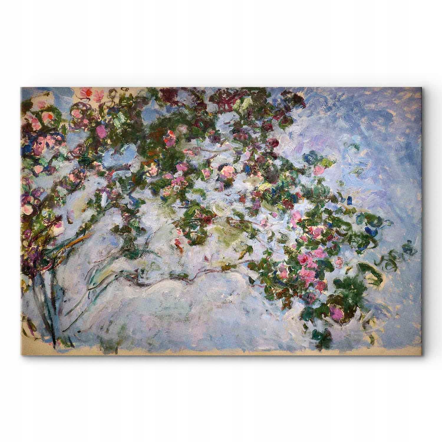 CLAUDE MONET LES ROSES OBRAZ AKUSTYCZNY WYGŁUSZAJĄCY SYPIALNIA 60x40 (l ...