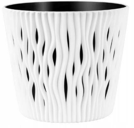 Doniczka Prosperplast Sandy Round biała DSR130 (DSR130-S449) • Cena ...