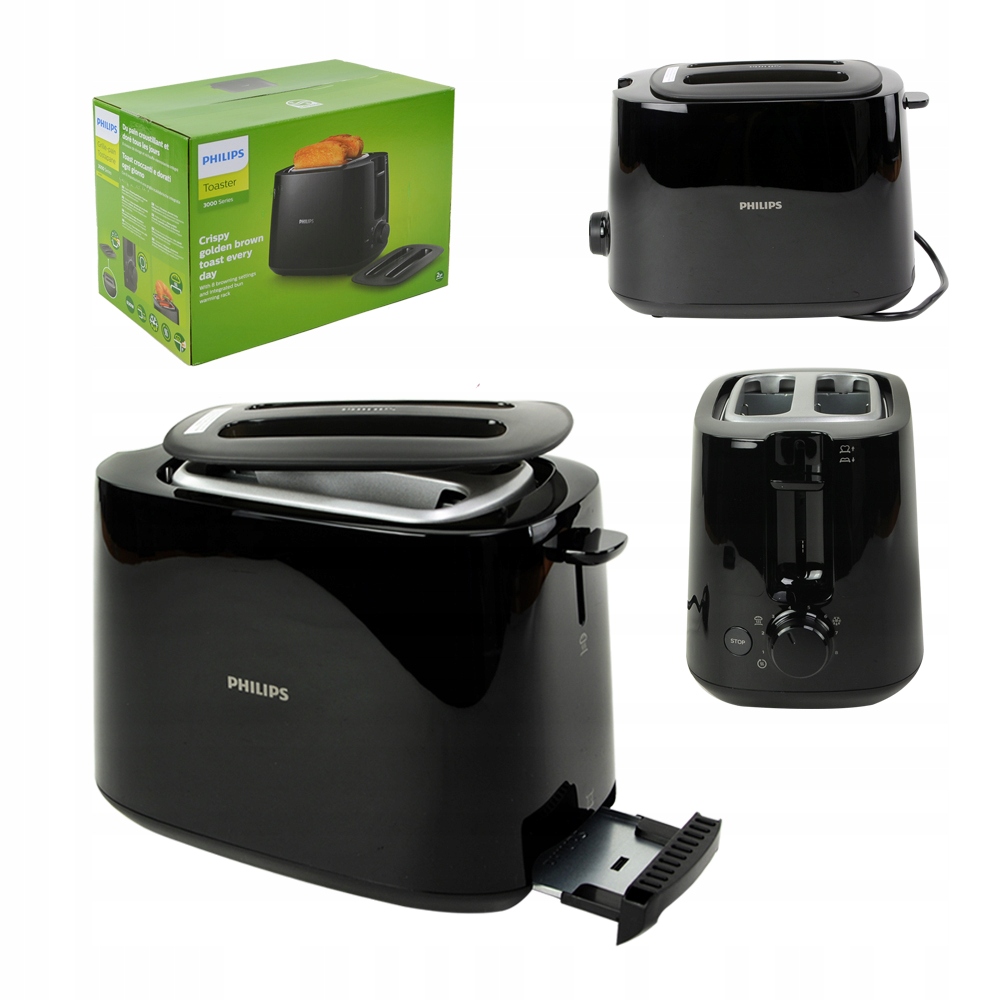 Toster PHILIPS HD2582/90 Daily Collection RUSZT DO BUŁEK 2 TOSTY 900 W ...