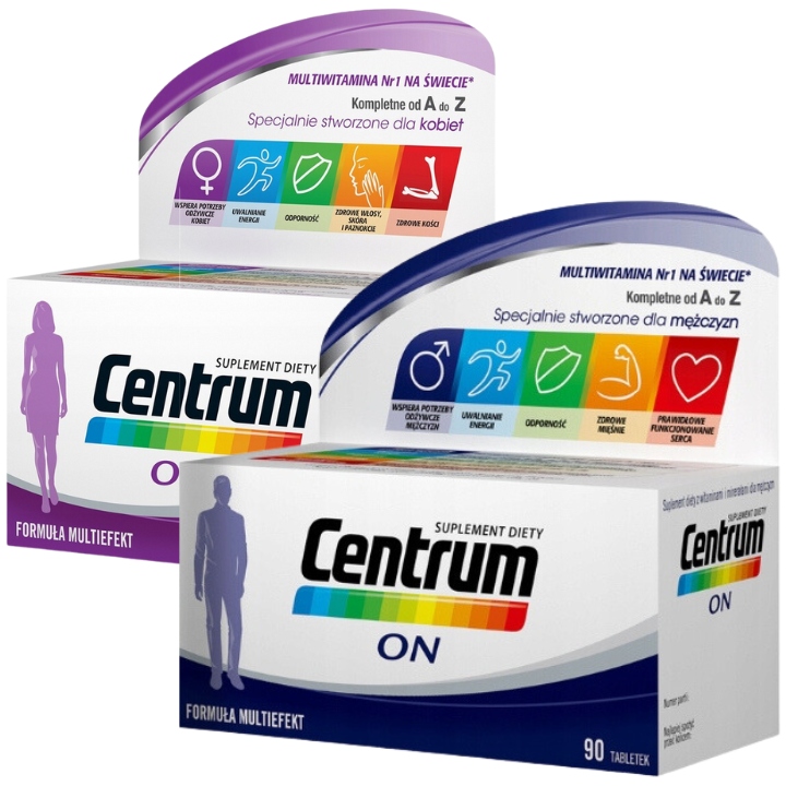Centrum Suplement Diety Mix dla Mężczyzn 90 Tabletek Dla Kobiet 30 ...