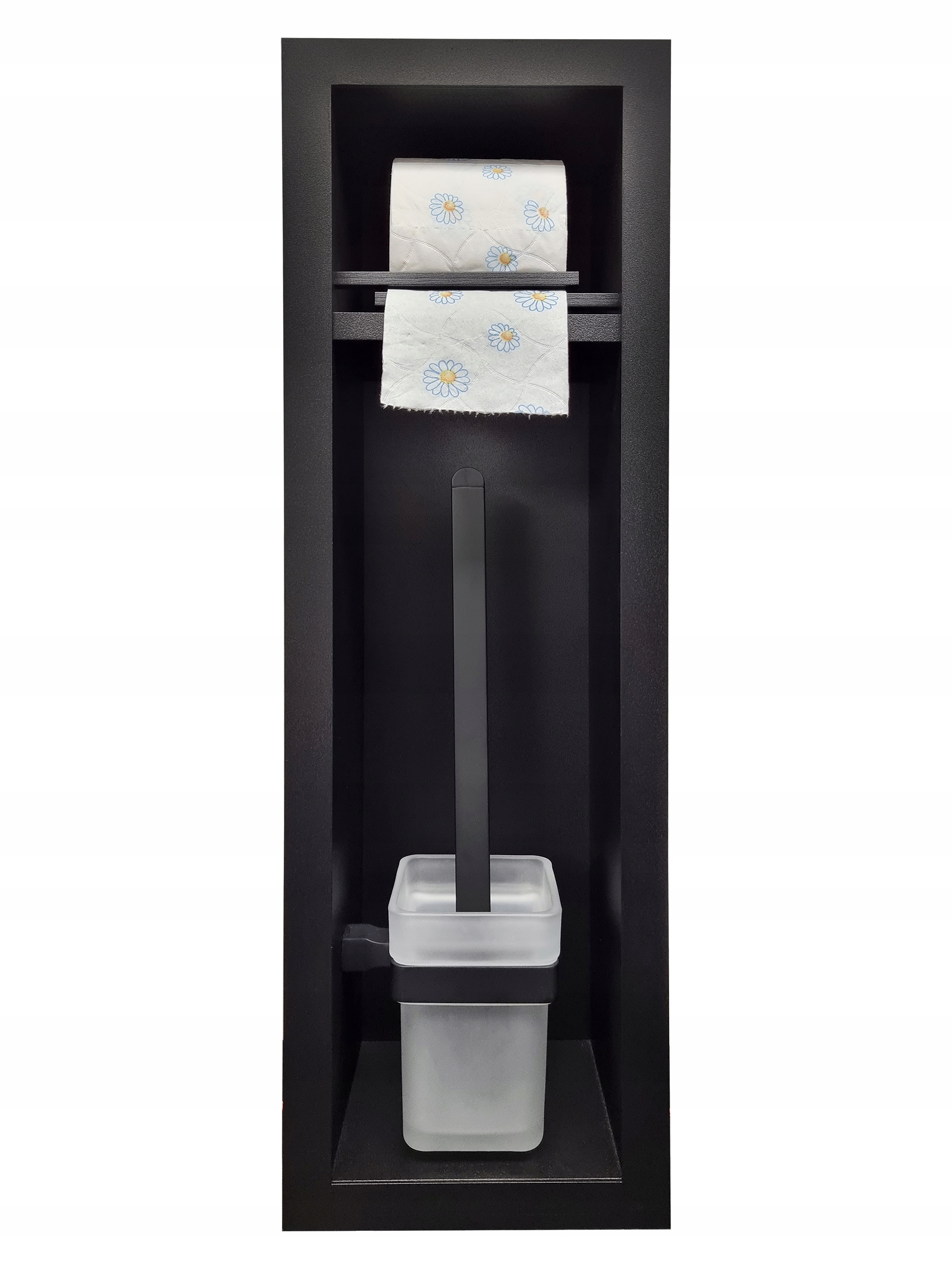 WNĘKA DO ZABUDOWY NA PAPIER I SZCZOTKĘ WC. CZARNA 13494660750 - Allegro.pl