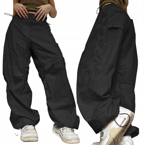 Damskie Luźne Spodnie Cargo Streetwear Y2k 13011374850 - Allegro.pl