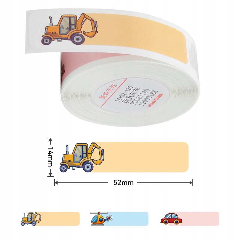 NIIMBOT Štítky Samolepky 14*52mm 125 Ks VOZIDLA za 187 Kč - Allegro