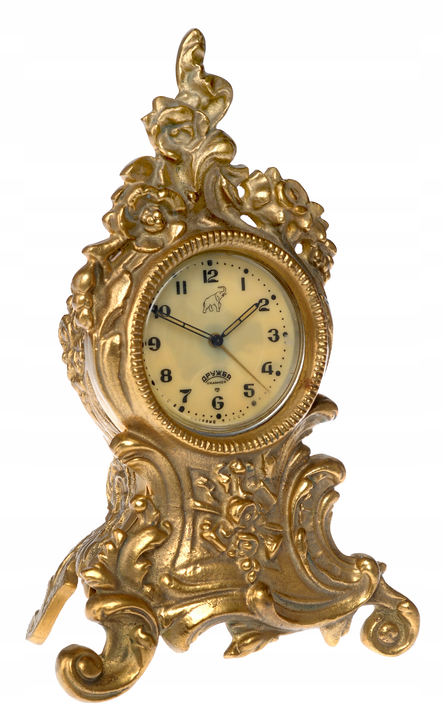 Zegar kominkowy z budzikiem wykonany z mosiądzu 13620762504 - Allegro.pl