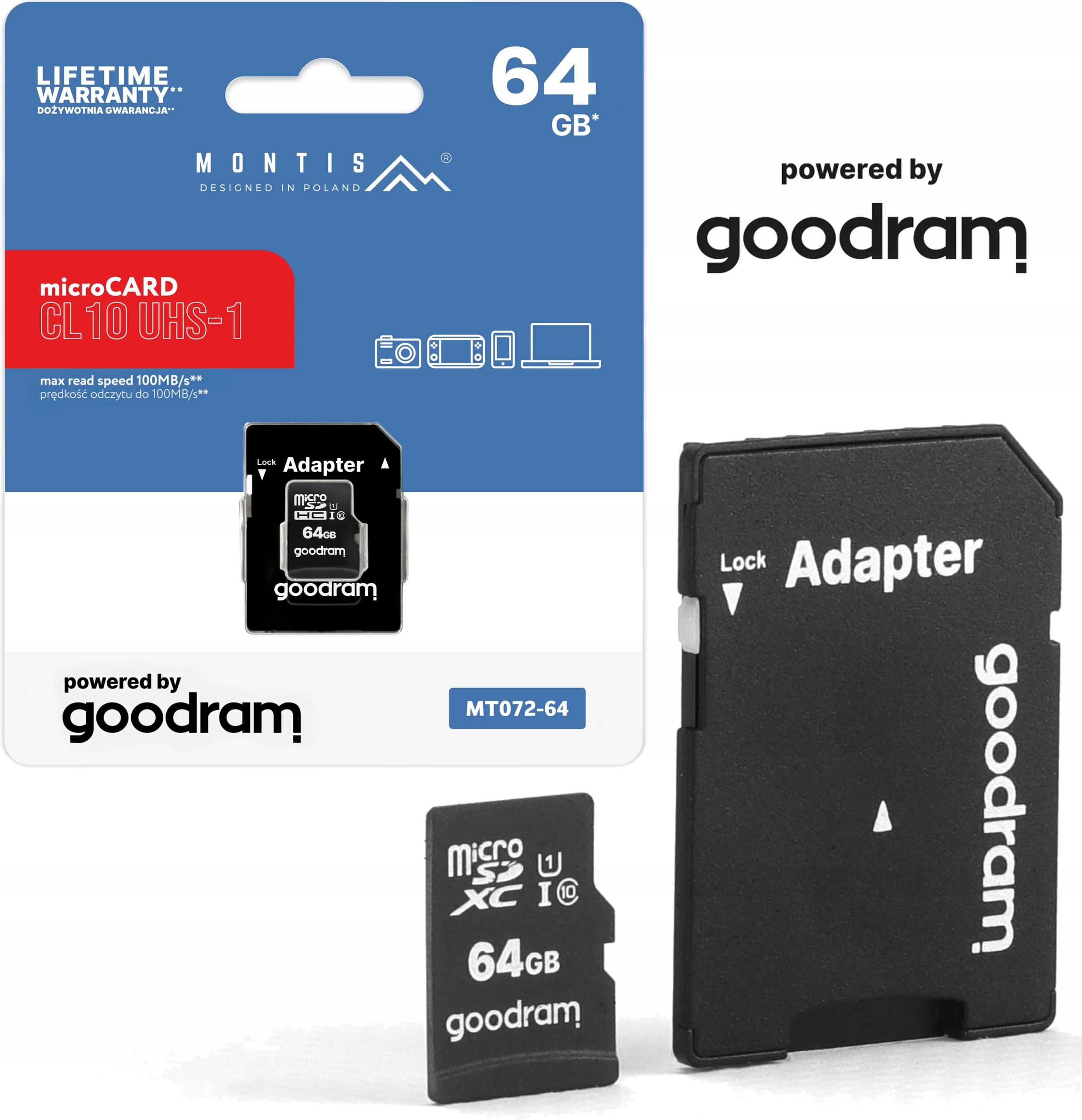 Karta pamięci Goodram 64 GB SDHC C10 z adapterem - Sklep, Opinie, Cena ...