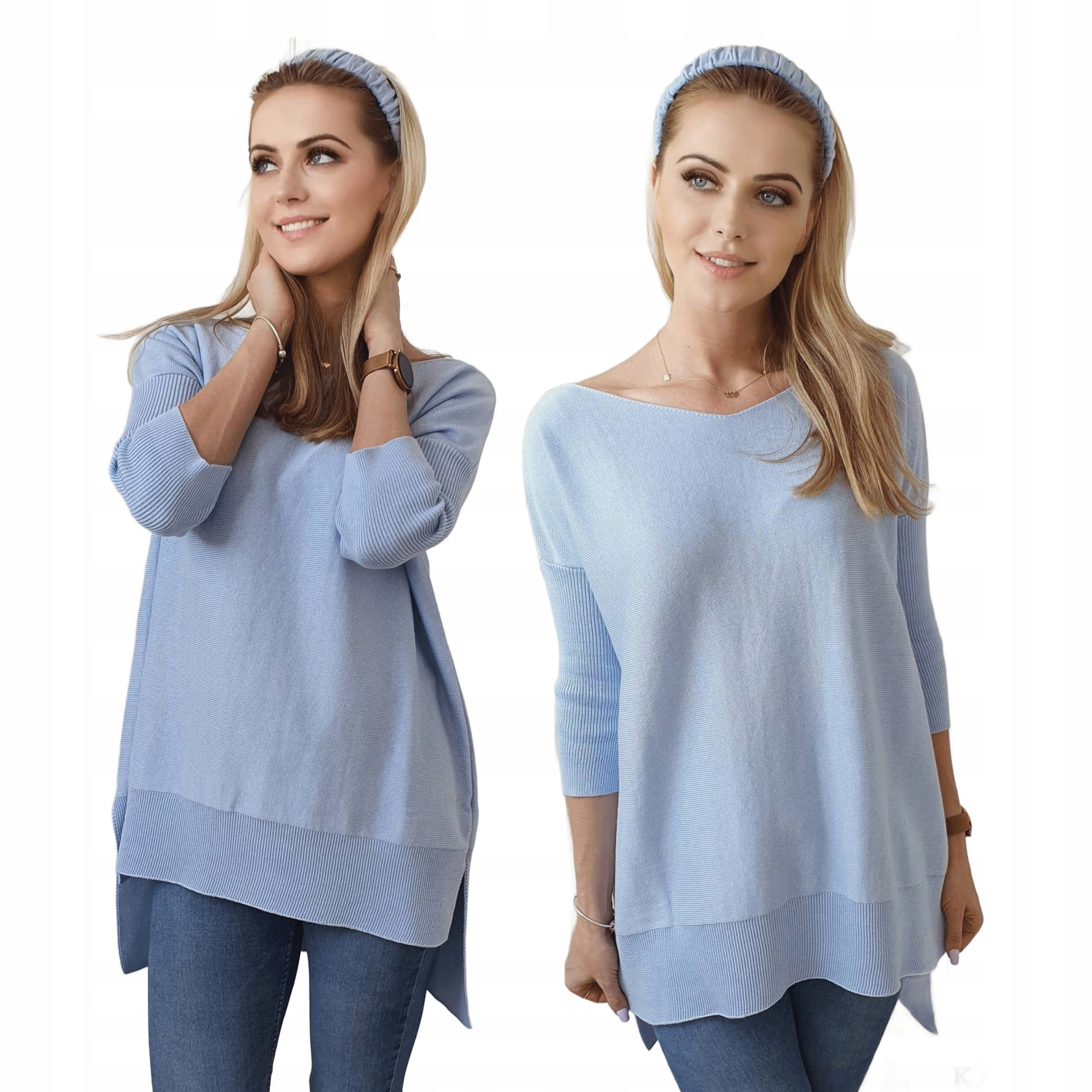 Hiacynta Sweter Damski Kolor Błękitny, KAMEA (5903246754421) • Cena ...