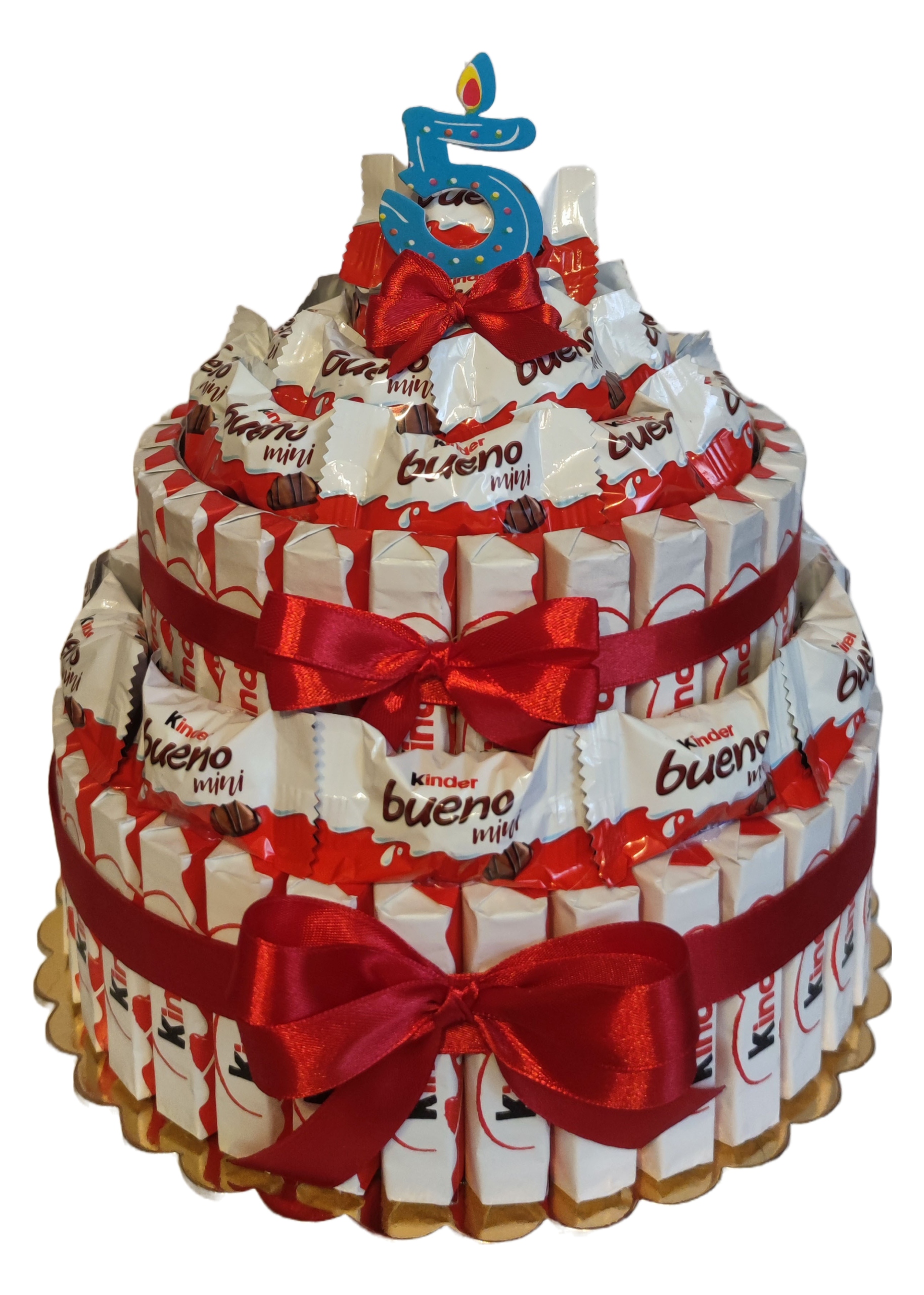 Nibytorcik Tort ze słodyczy Kinder, Bueno Mini, urodziny, przedszkole ... Nibytorcik Tort ze słodyczy Kinder, Bueno Mini, urodziny, przedszkole ...