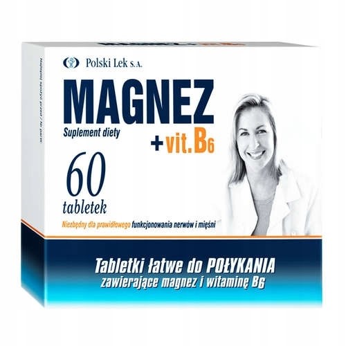 Magnez + witamina B6 POLSKI LEK 60 tabletek (5902891174677) • Cena, Opinie • Preparaty ...