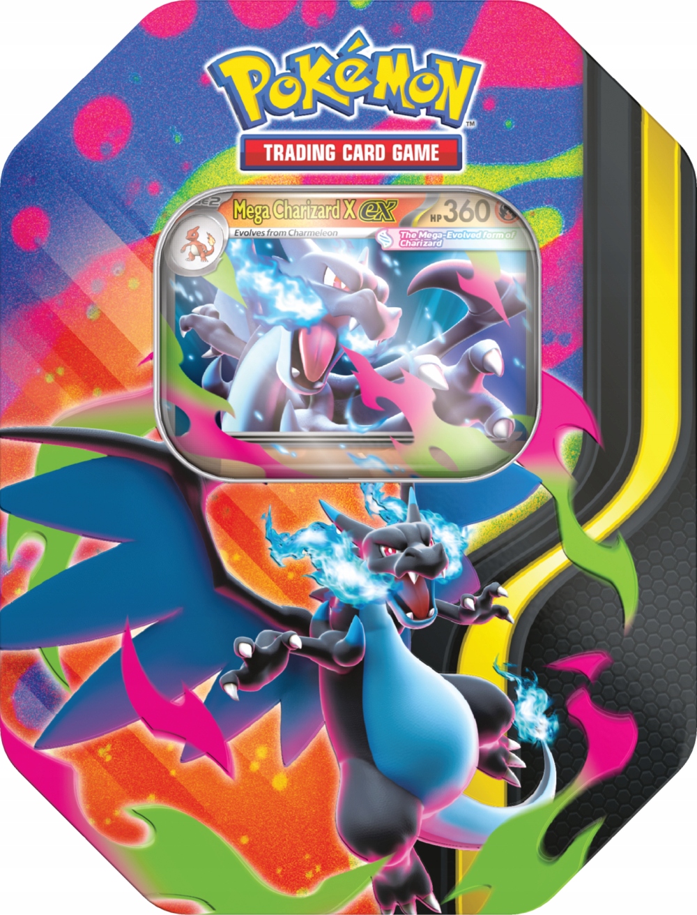 POKÉMON TCG: MEGA CHARIZARD TIN - MEGA CHARIZARD X EX - Stan: Nowy 176 ...