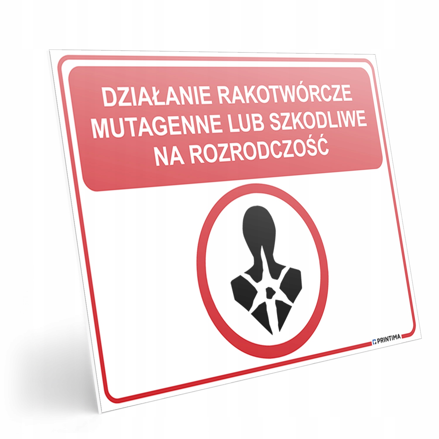 Tablica DZIAŁANIE RAKOTWÓRCZE MUTAGENNE 40x30 cm PVC Információs Tábla ...