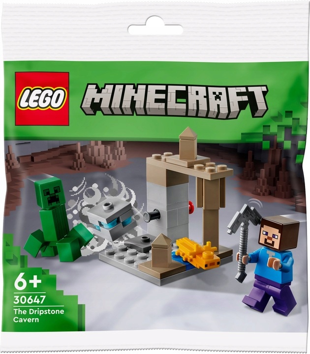 LEGO Minecraft 30647 Jaskinia naciekowa Figurki Creeper, Steve i Axolot ...