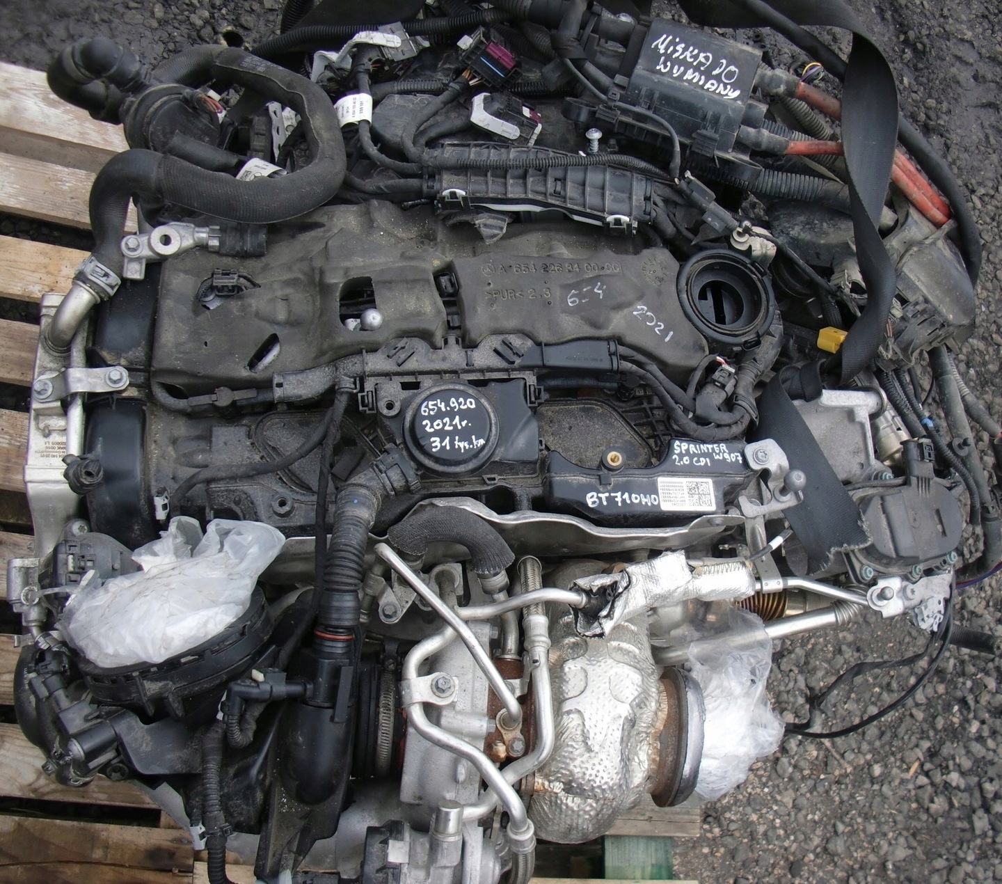 MERCEDES SPRINTER W907 RWD 2.0CDI 2021 SILNIK 654.920 za z Kielce - Allegro - (16068907933)