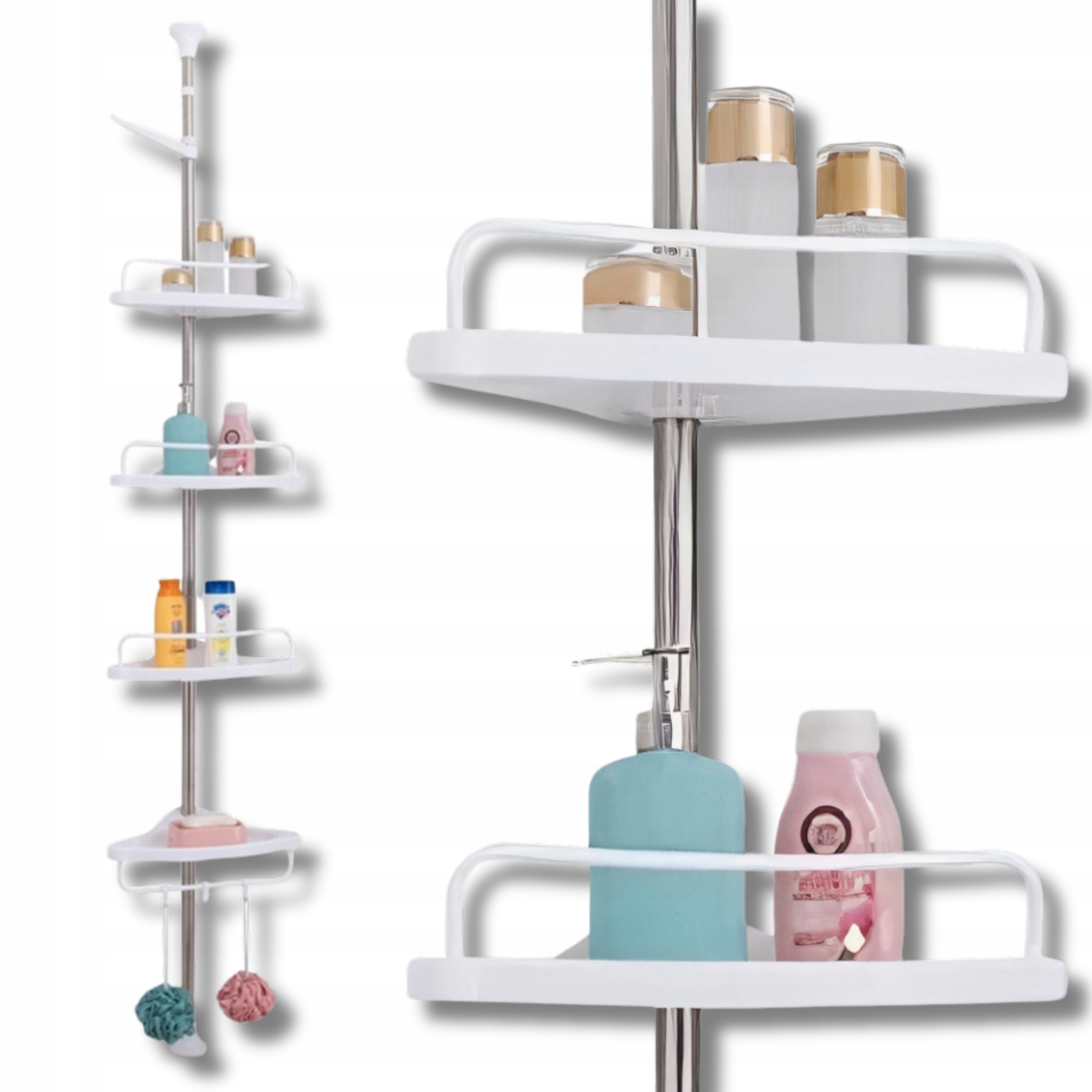 Rohová polica Gockowiak 30x320 cm biela - Allegro