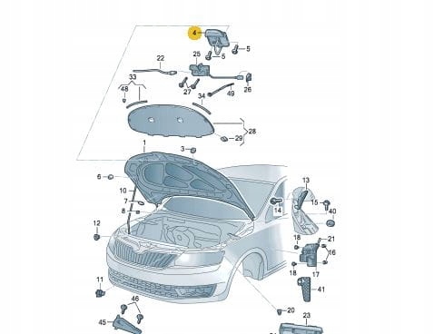 5E0823186E - Болт замку капота SKODA OCTAVIA III FL купити на Avtoex з ...