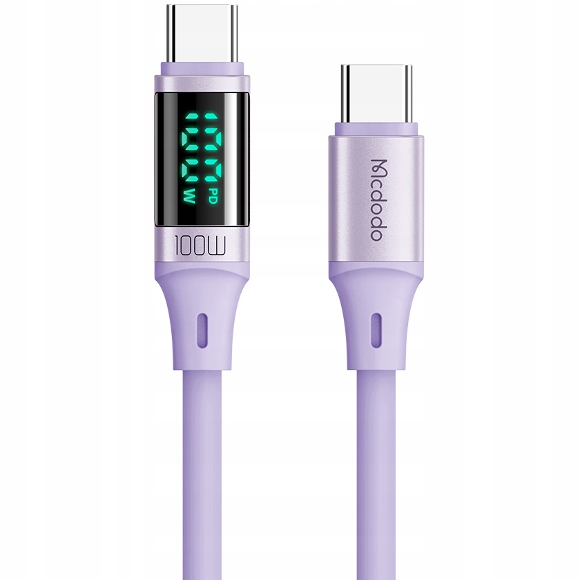 Kabel McDodo USB typ C - USB typ C 1,2 m fioletowy - porównaj ceny - Allegro.pl