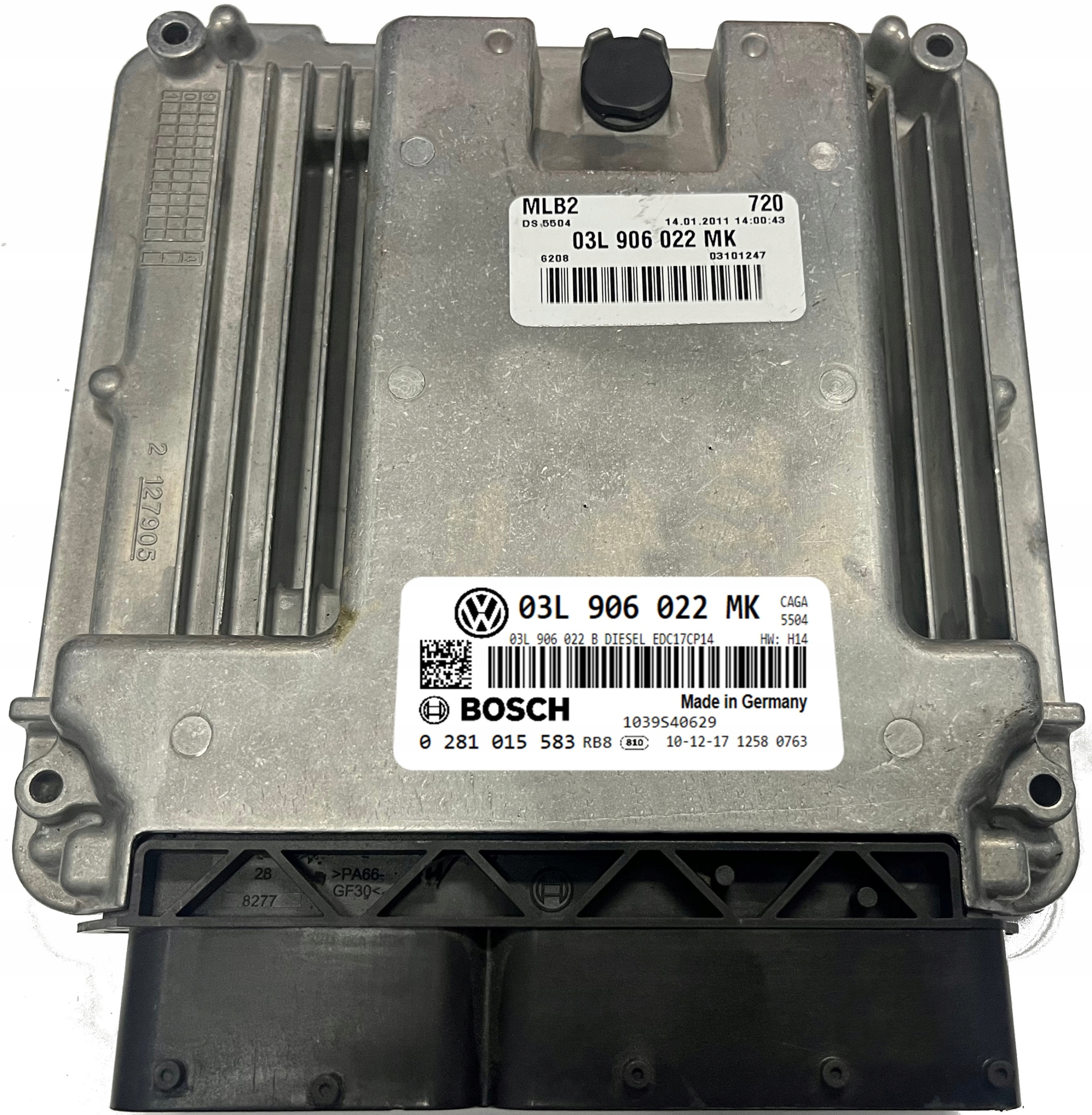 RIADIACA JEDNOTKA MOTORA (ECU) AUDI 2.0 EDC17CP14 CAGA 03L906022MK ...