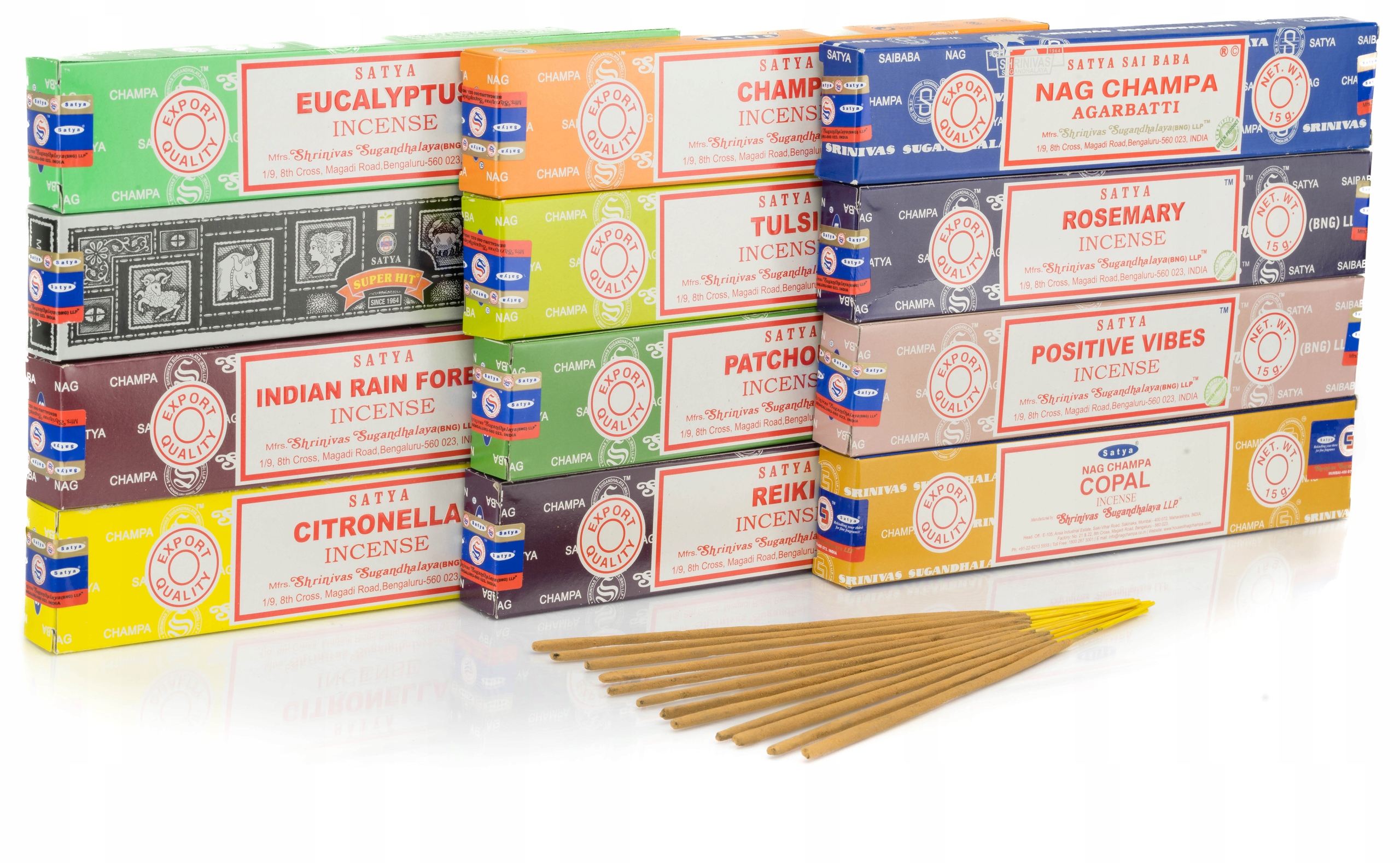 KADZIDEŁKA Nag Champa Satya MIX 12 zapachów (Kadzidełka Satya 12x ... KADZIDEŁKA Nag Champa Satya MIX 12 zapachów (Kadzidełka Satya 12x ...