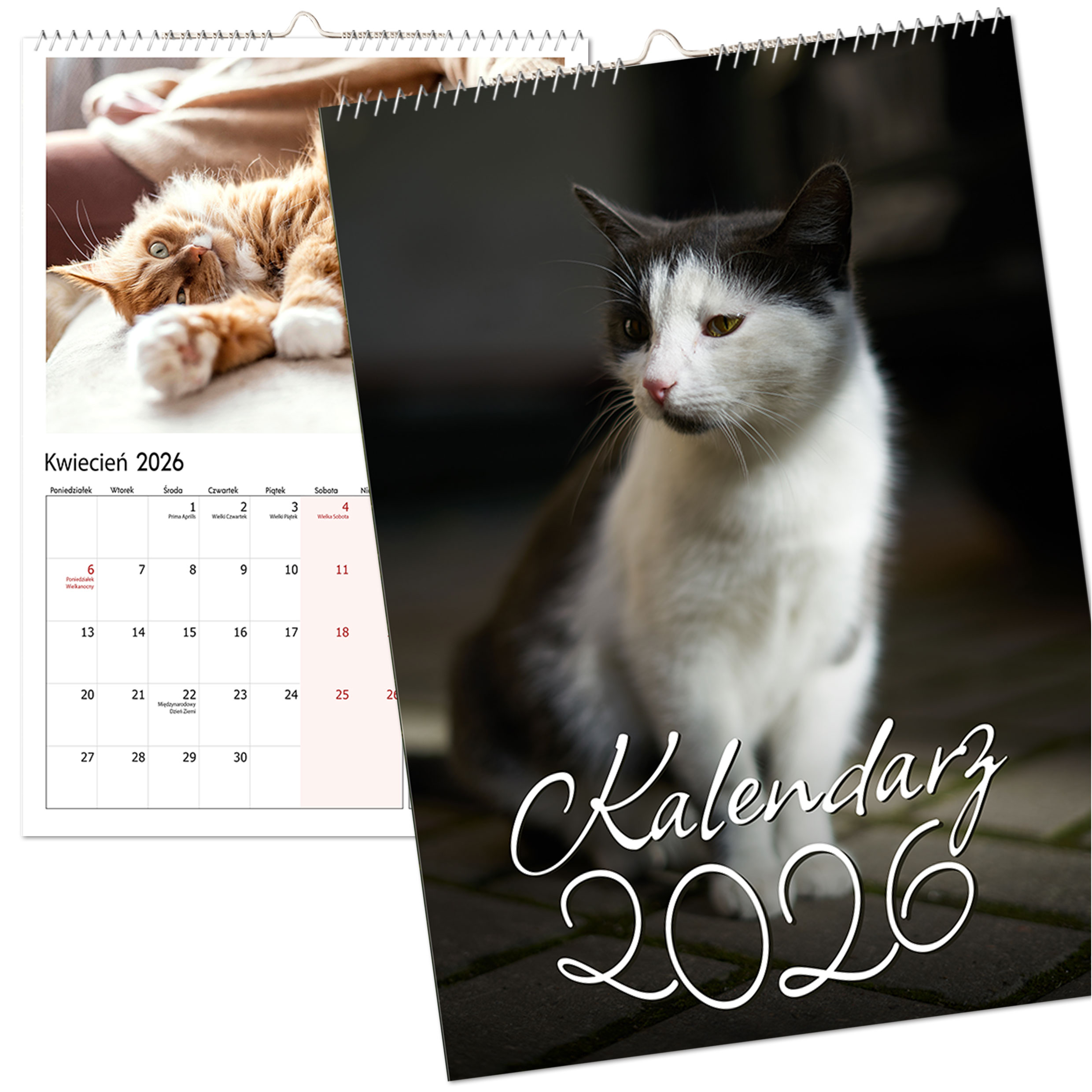 NAPTÁR FALRA 2026 NAGY MÉRETŰ TÖBBLAPOS CICA ÉDES CICÁK MACSKÁK A3 ...