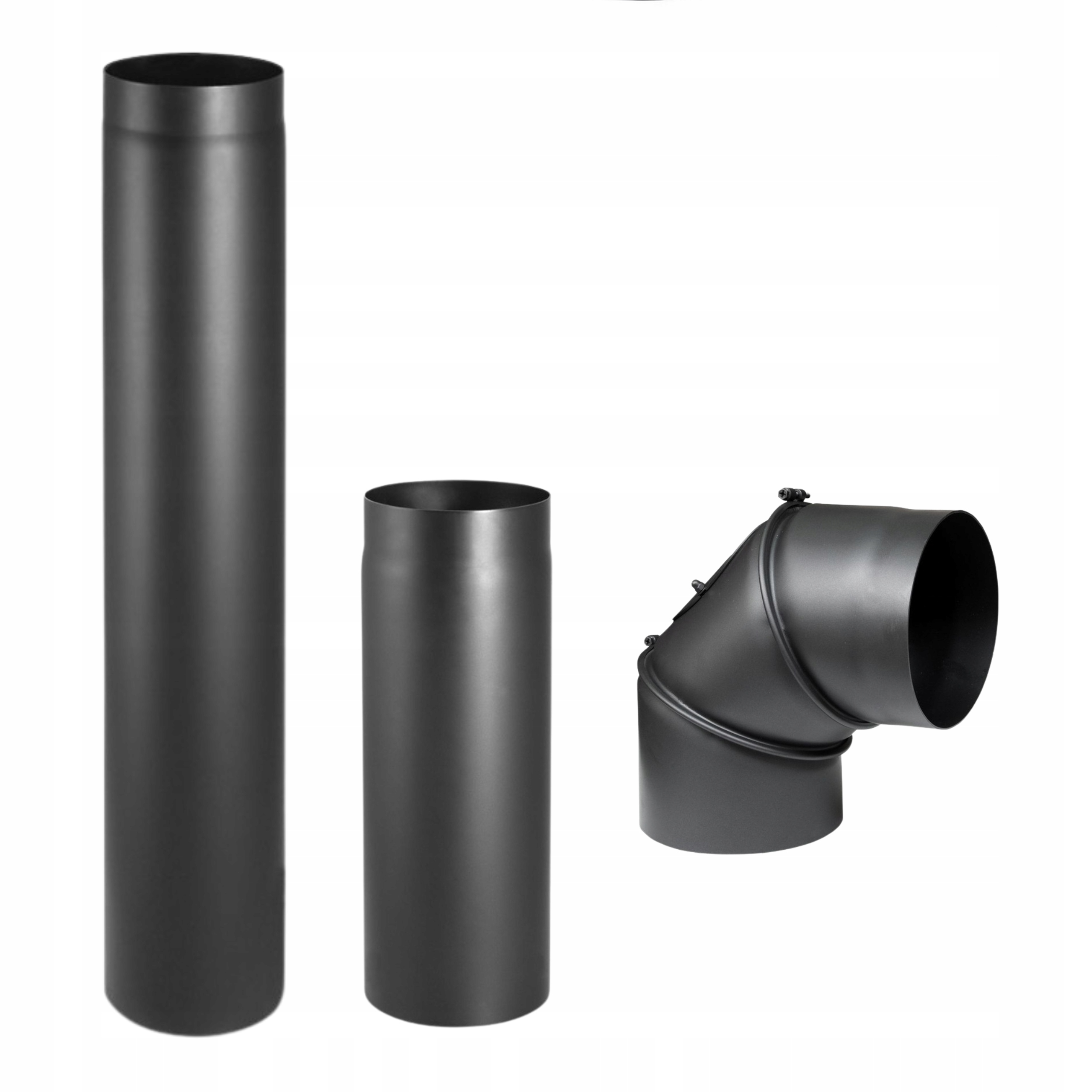 ZESTAW PRZYŁĄCZENIOWY DO PIECA KOMINKA FI 150 mm RURY, KOLANO STALOWE 2MM • Cena, Opinie ...