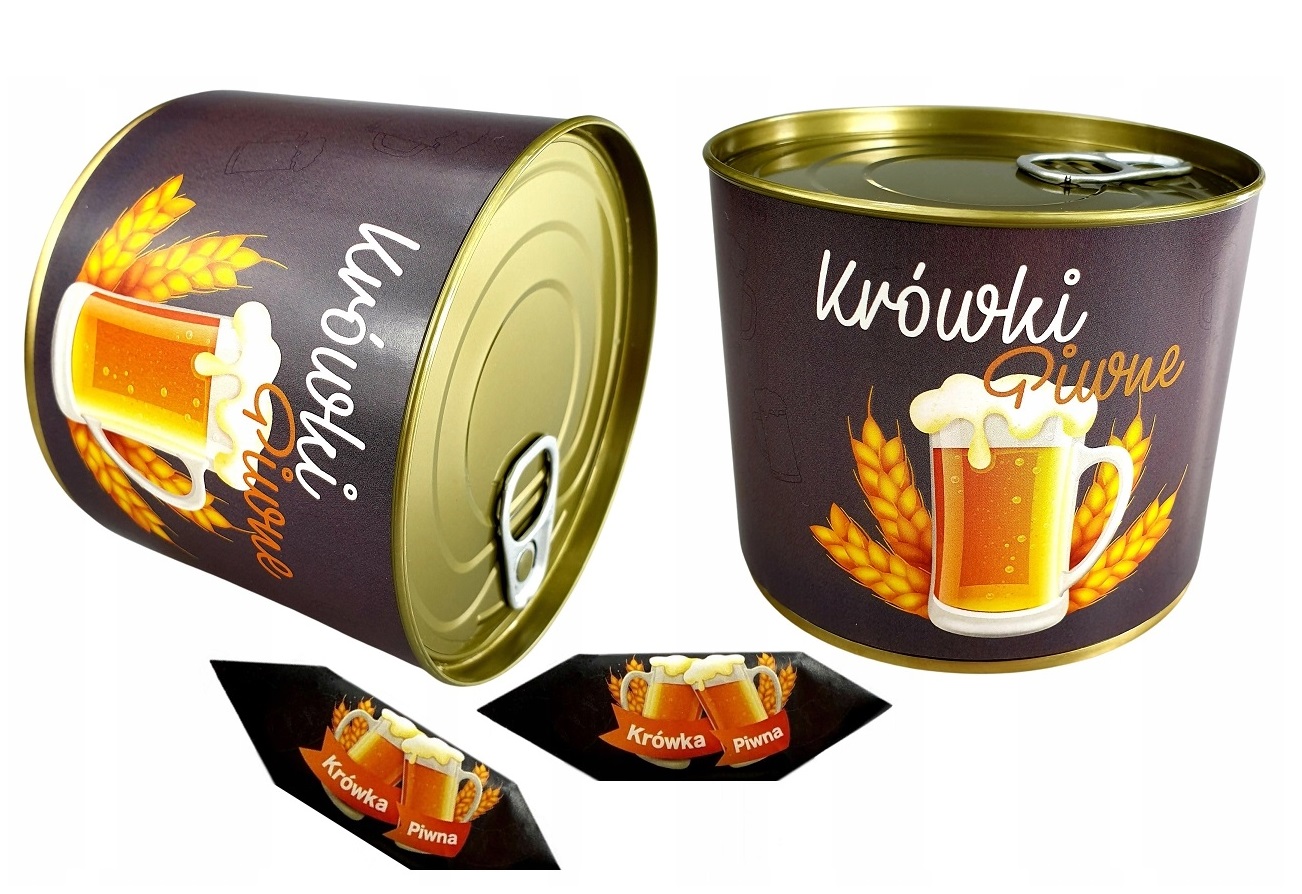 PUSZKA krówki PIWNE Dzień Chłopaka Dziadka Ojca PREZENT dla Taty piwo ...