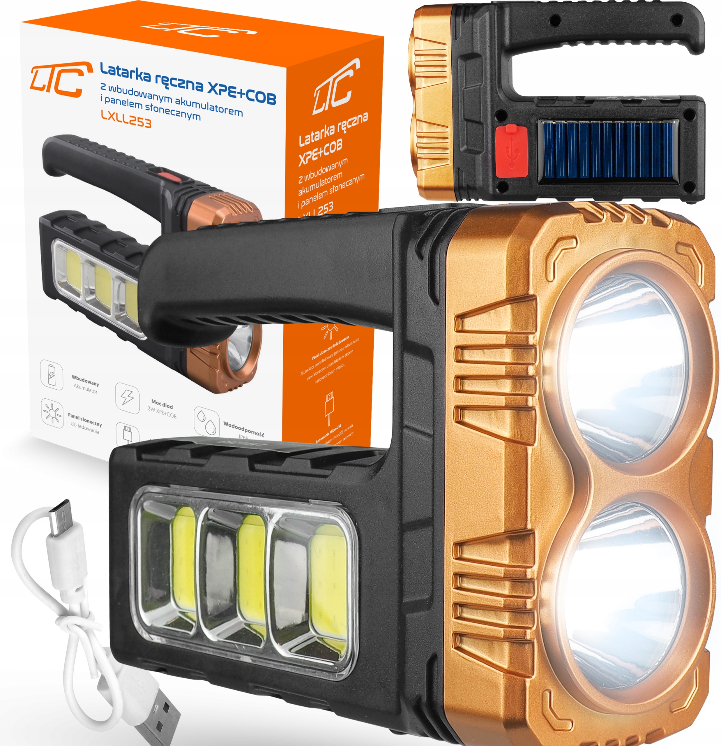 SOLÁRNÍ SVÍTILNA ŠPACHTLE POWERBANKA LED AKU 3W za 187 Kč - Allegro