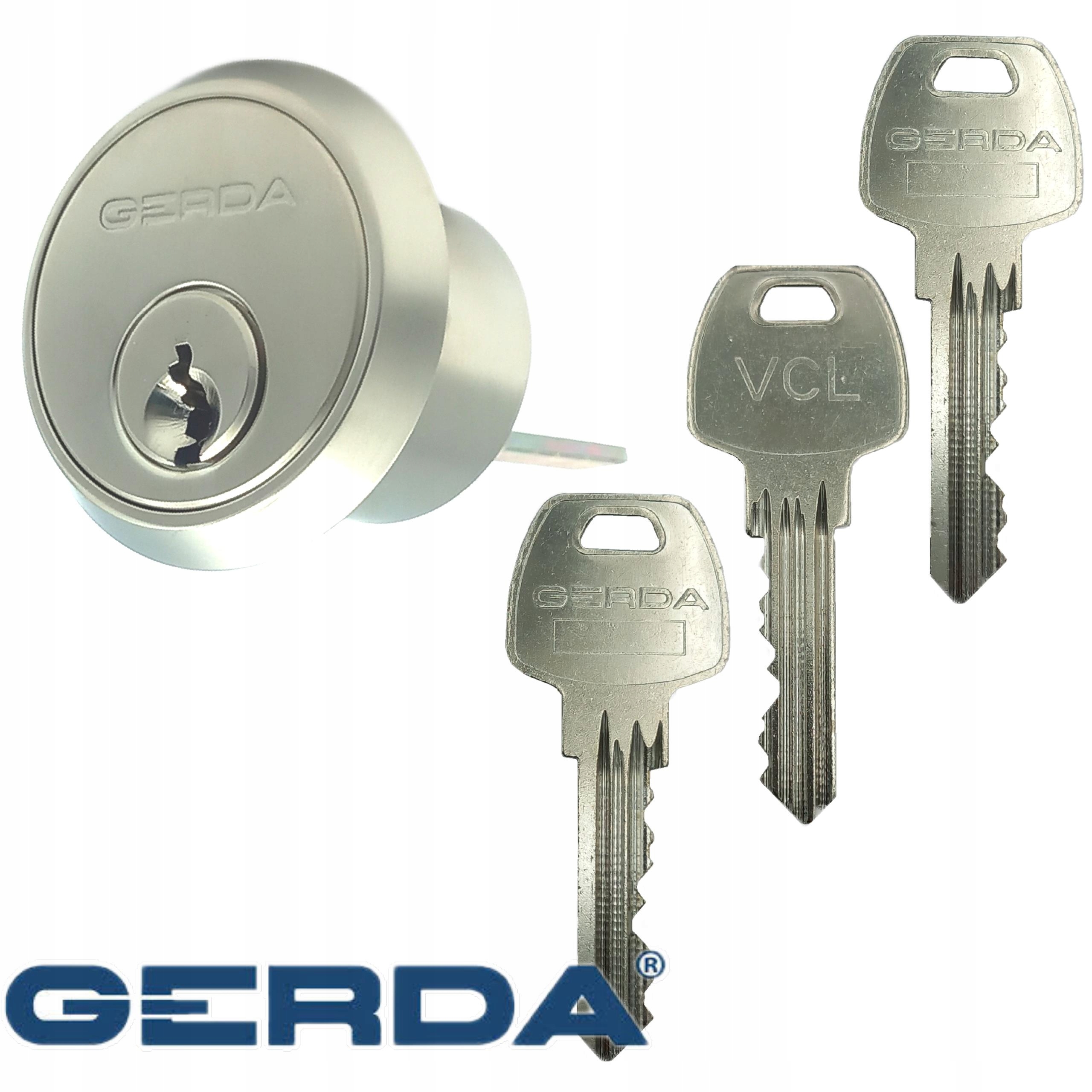 Cylinder wkładka Gerda RIM VCL wzmocniona 3 klucze do zamków ...
