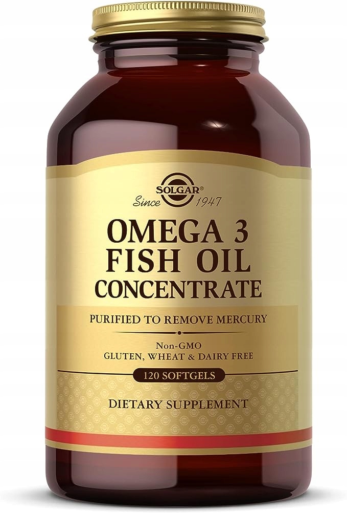 Solgar Omega-3 Fish Oil Concentrate 120 softgels KWASY OMEGA-3 ...