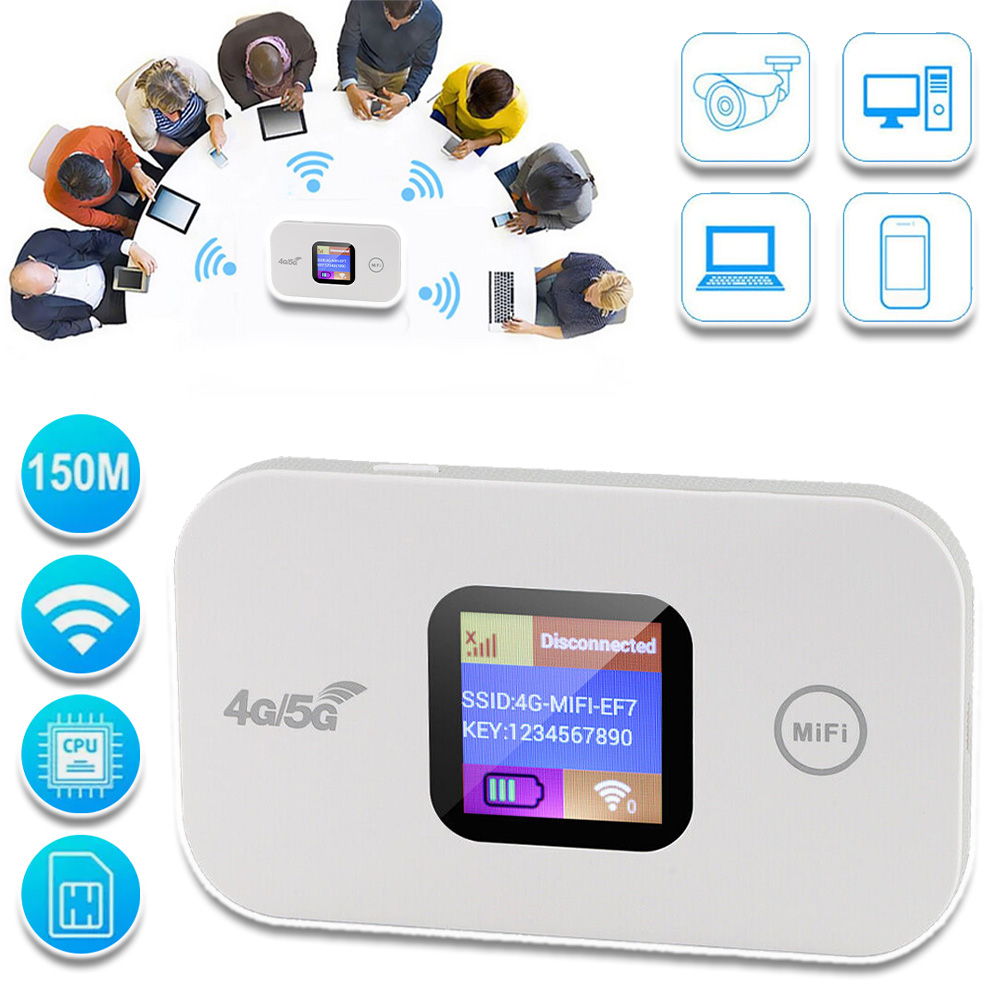 PRZENOŚNY ROUTER MOBILNY BEZPRZEWODOWY 4G LTE WI-FI NA KARTĘ SIM 150 MB ...
