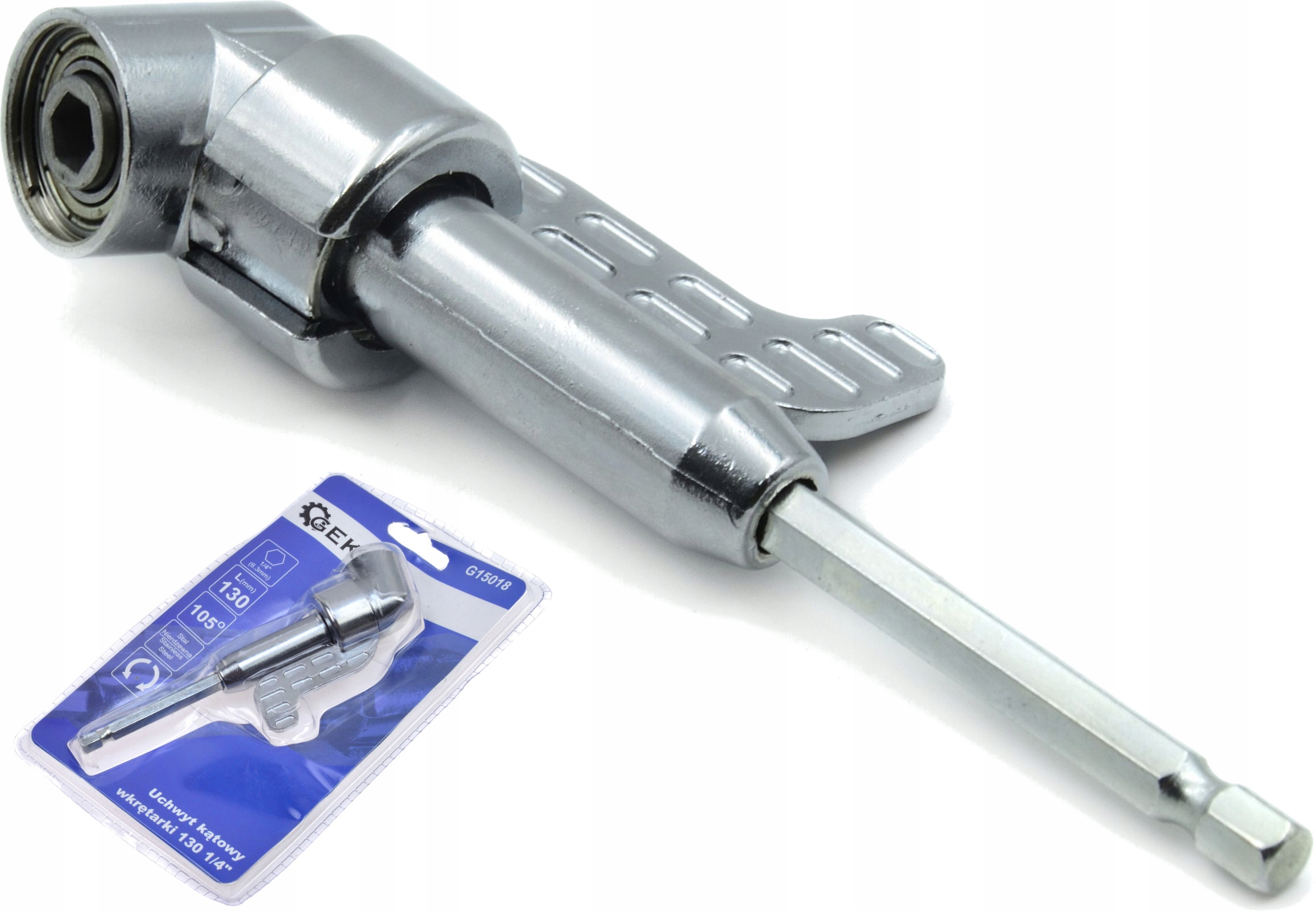Úhlový držák šroubováku 130mm 1 4" GEKO G15018 - Allegro