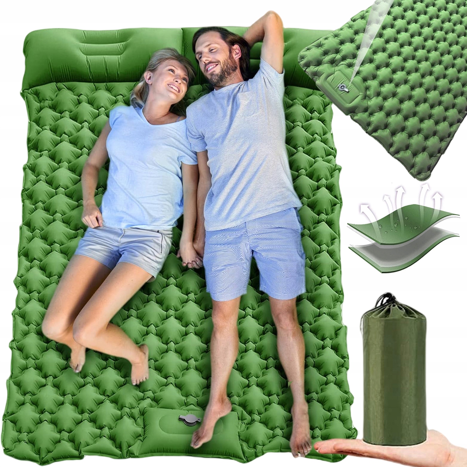 MATERAC TURYSTYCZNY TREKKINGOWY SAMOPOMPUJĄCA MATA KEMPING SPANIA 2 ...