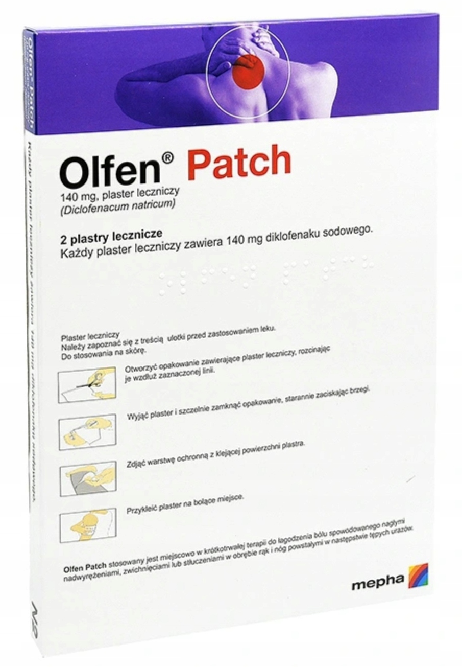 Olfen Patch 140 mg plastry lecznicze 5 sztuk LEK przeciwbólowy ... Olfen Patch 140 mg plastry lecznicze 5 sztuk LEK przeciwbólowy ...