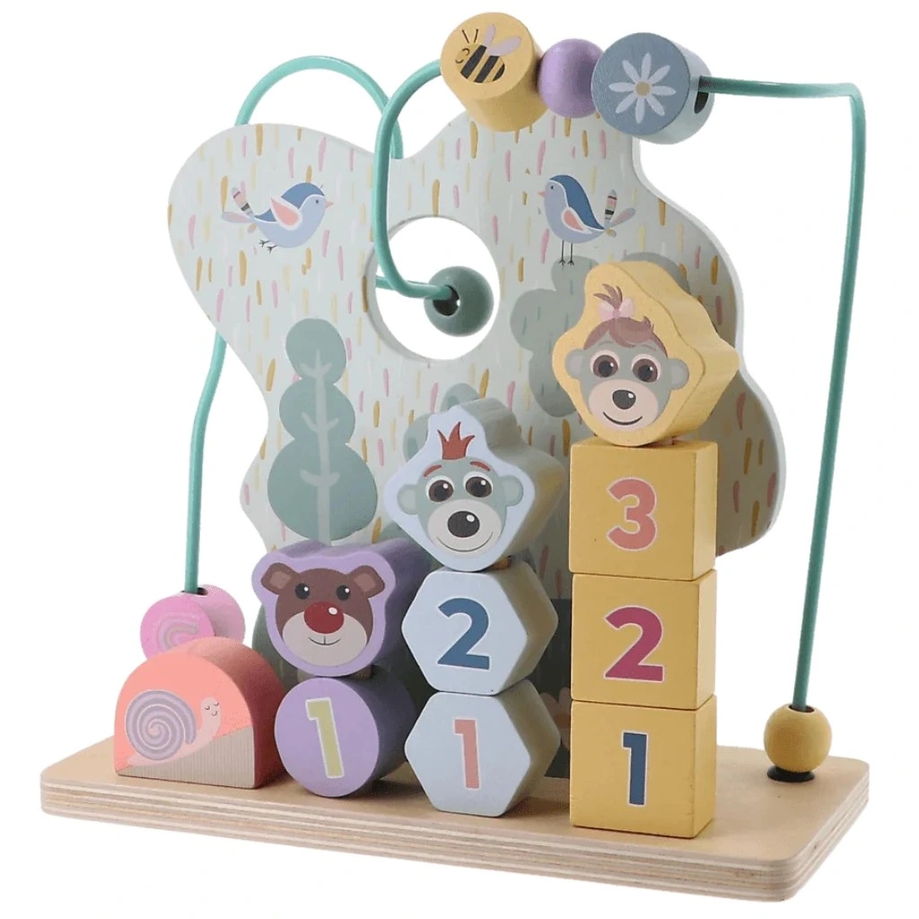 Trefl Labyrint - PROVLÉKAČKA S KORÁLKY Tvary a čísla - 18m ...