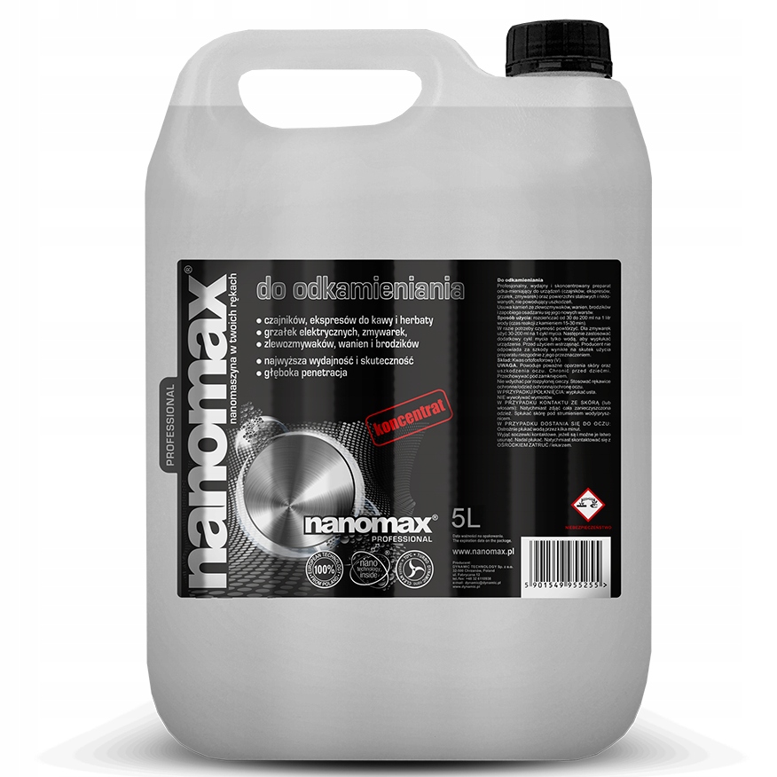Odkamieniacz do łazienki Nanomax płyn antybakteryjny 5 l (5901549955491 ...