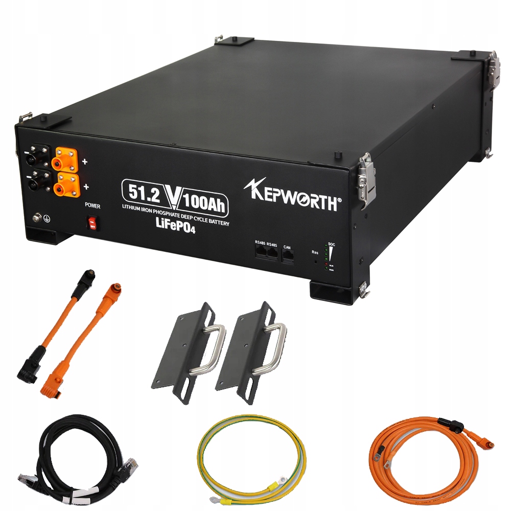 Akkumulátor tároló torony LiFePO4 51.2V 100Ah BMS 6000+ ciklus A ...