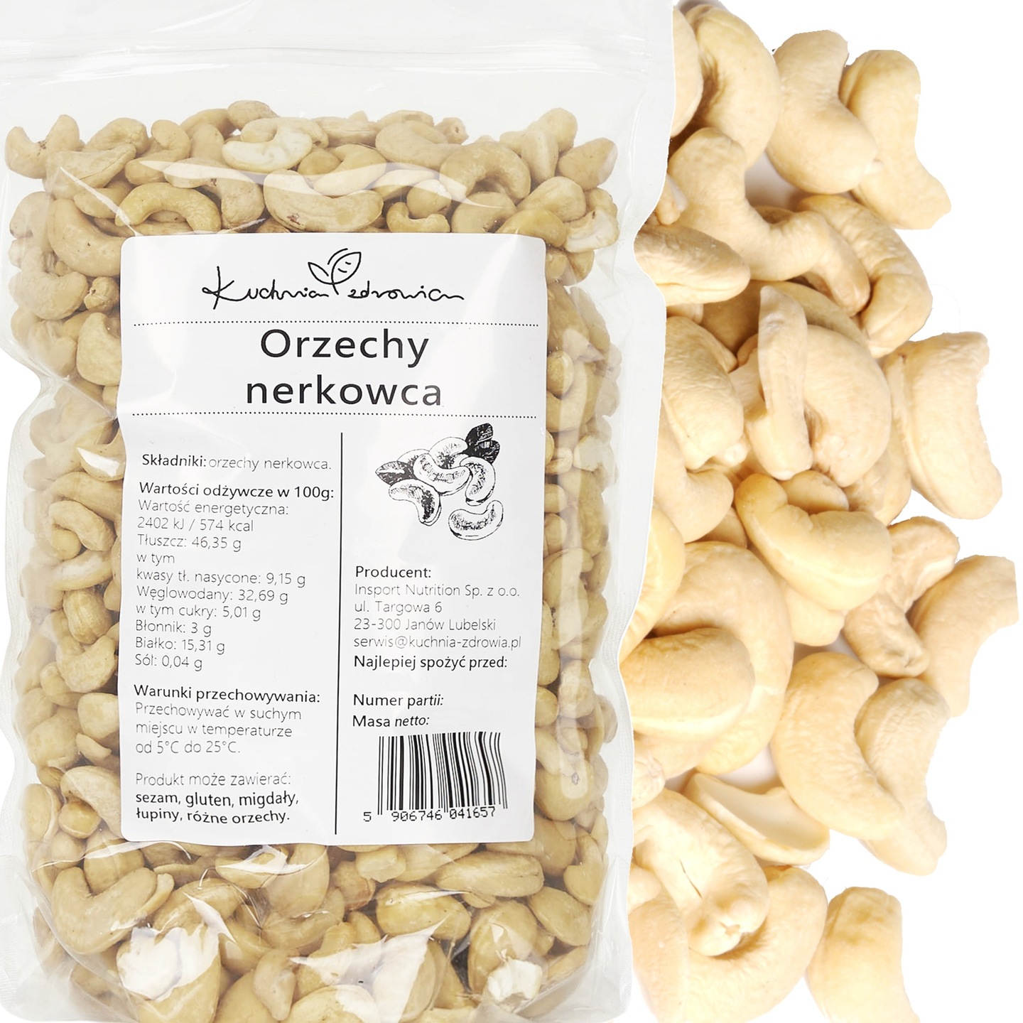 Orzechy nerkowca Kuchnia Zdrowia całe orzechy 1000 g (5906746041657) • Cena, Opinie • Orzechy ...