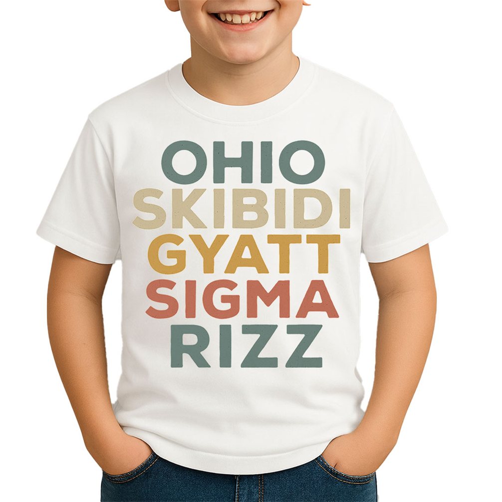 TRIČKO OHIO SKIBIDI GYATT SIGMA RIZZ RIZZLER MEMY MEME DETSKÉ 140 ...