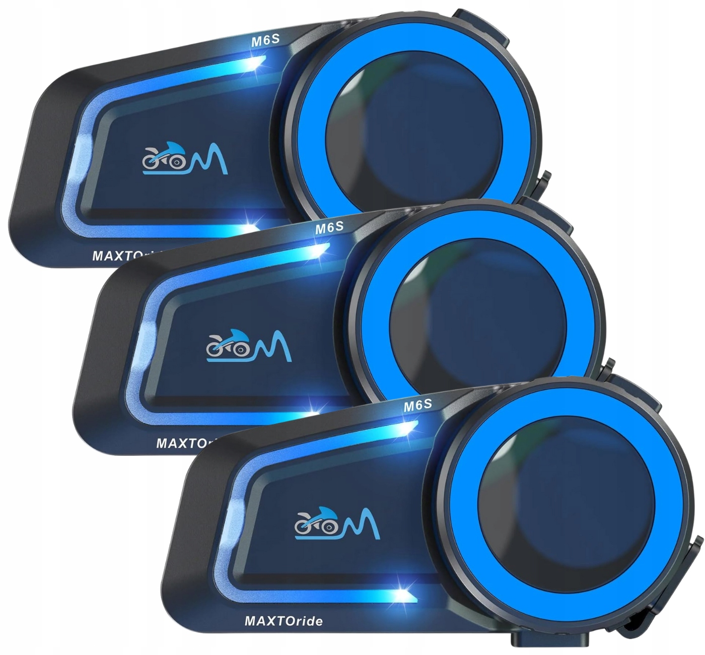 INTERKOM MOTOCYKLOWY MaxTo M6S MESH SYSTEM DO 8 MOTOCYKLISTÓW DUAL CORE PL 5903815419997 za z ...